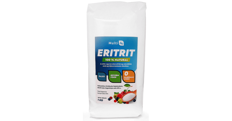 Multi 4U Eritrit 1000g - Természetes édesítőszer - Multi-vitamin ...