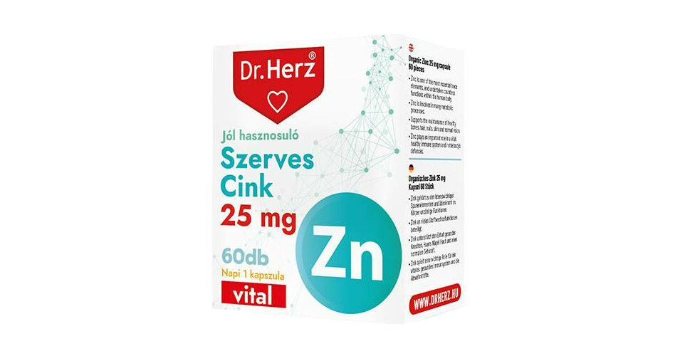 DR Herz Szerves Cink 25mg 60db - Multi-vitamin webáruház és 5 Bio ...