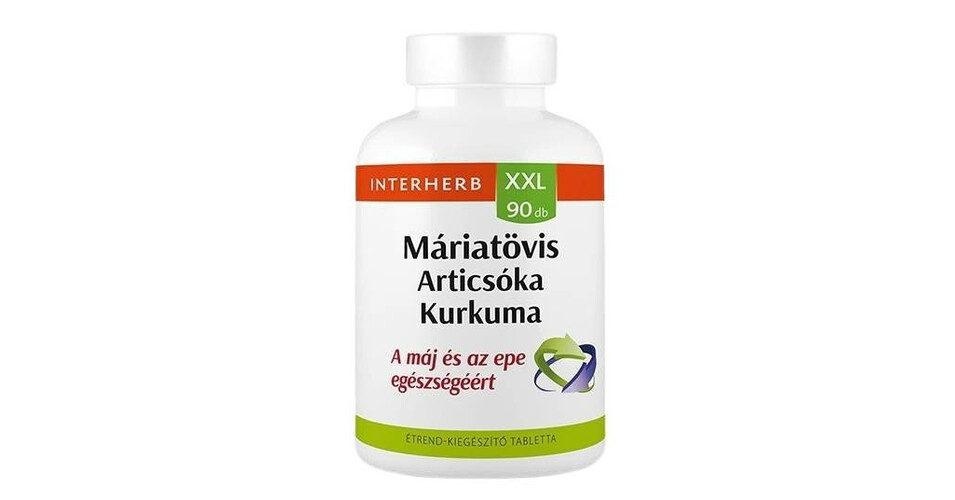 Interherb XXL Máriatövis & Articsóka & Kurkuma tabletta 90db - Multi ...