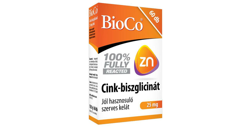 BioCo CINK-biszglicinát 25 mg 60db - Multi-vitamin webáruház és 5 Bio ...