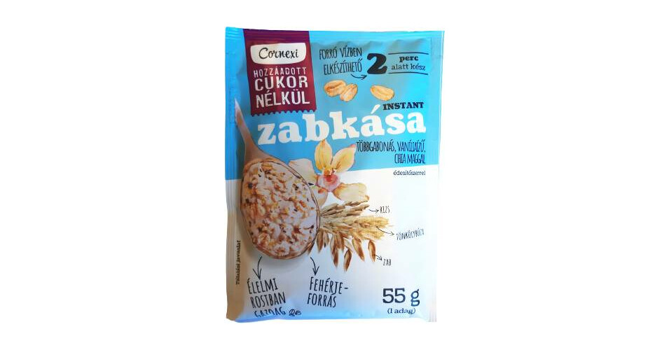 Cornexi Többgabonás Vanilía ízű Zabkása 55g - Multi-vitamin webáruház ...