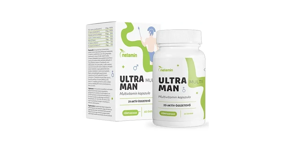 Netamin Ultra Man Multivitamin kapszula férfiaknak 60 db - Multi ...