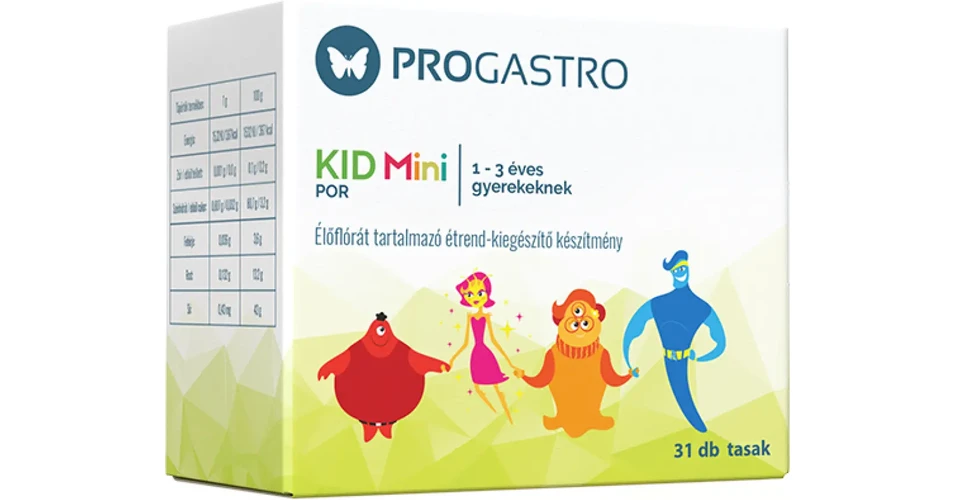 ProGastro KID Mini Élőflórát tartalmazó Étrend-kiegészítő készítmény 31 ...