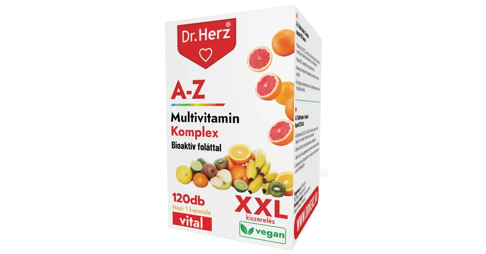 DR. Herz 120db. A-Z Multivitamin Komplex kapszula doboz XXL - Multi ...